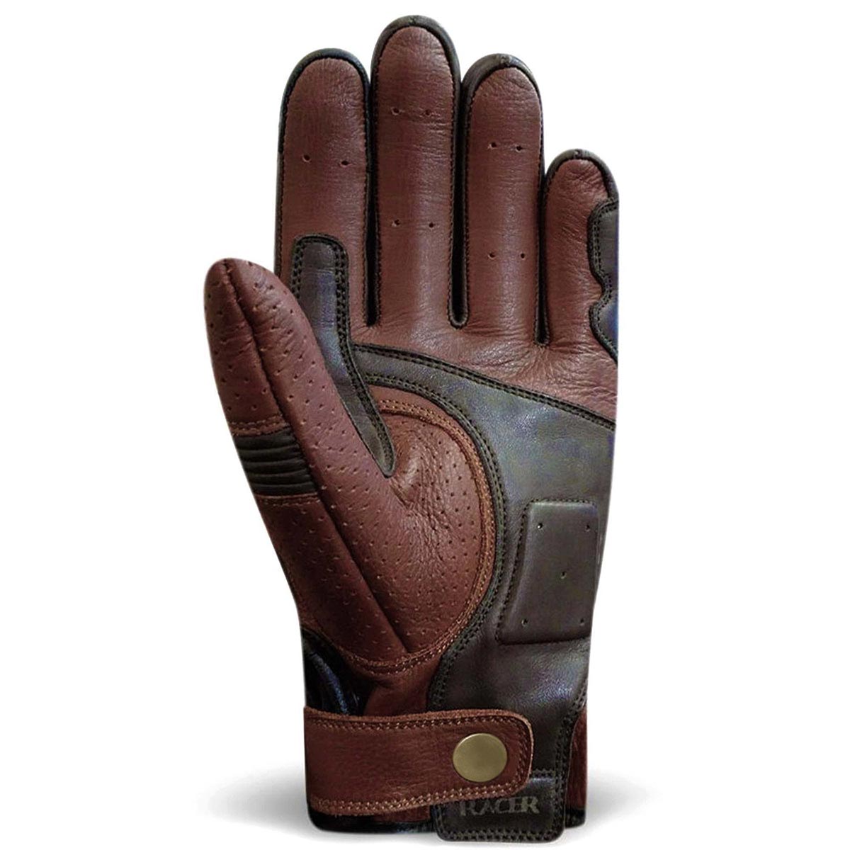 Dante Short Summer Motorcycle Gloves Brown by Racer