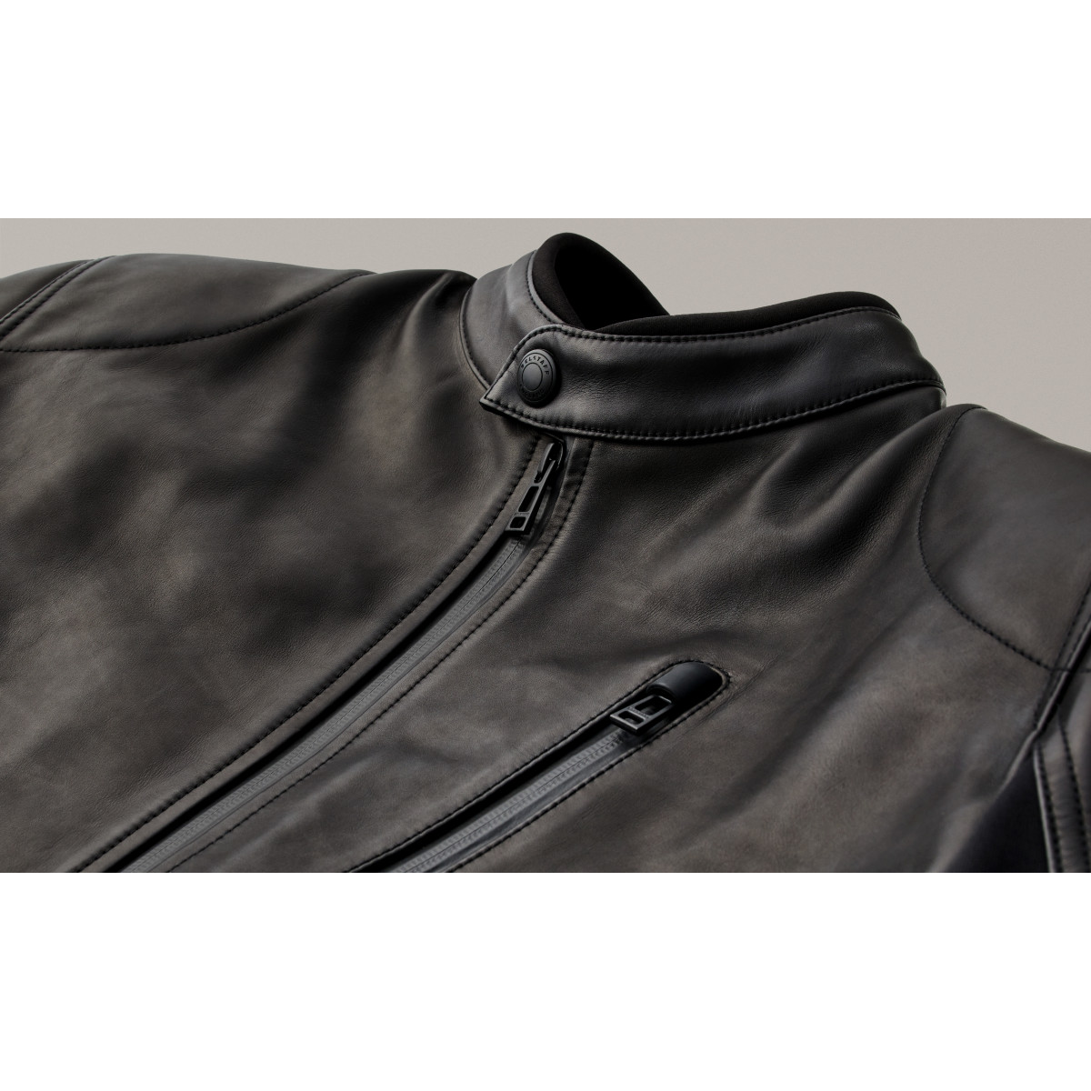 Belstaff Mistral Jacket - Black Leather Motorcycle Jacket